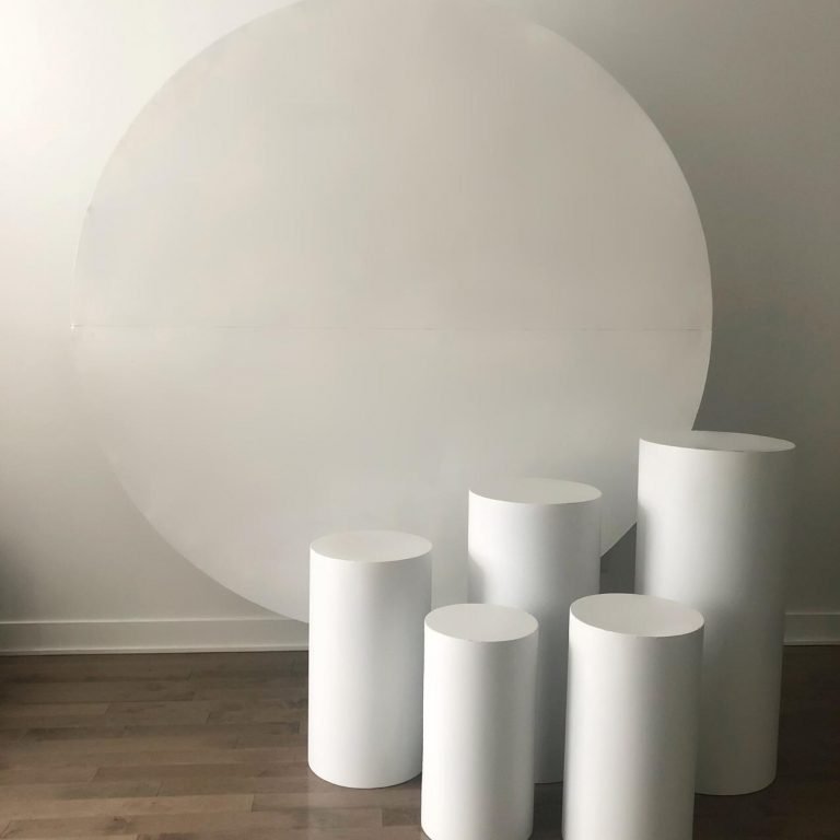 Round White Plinths | Event Decor Supply